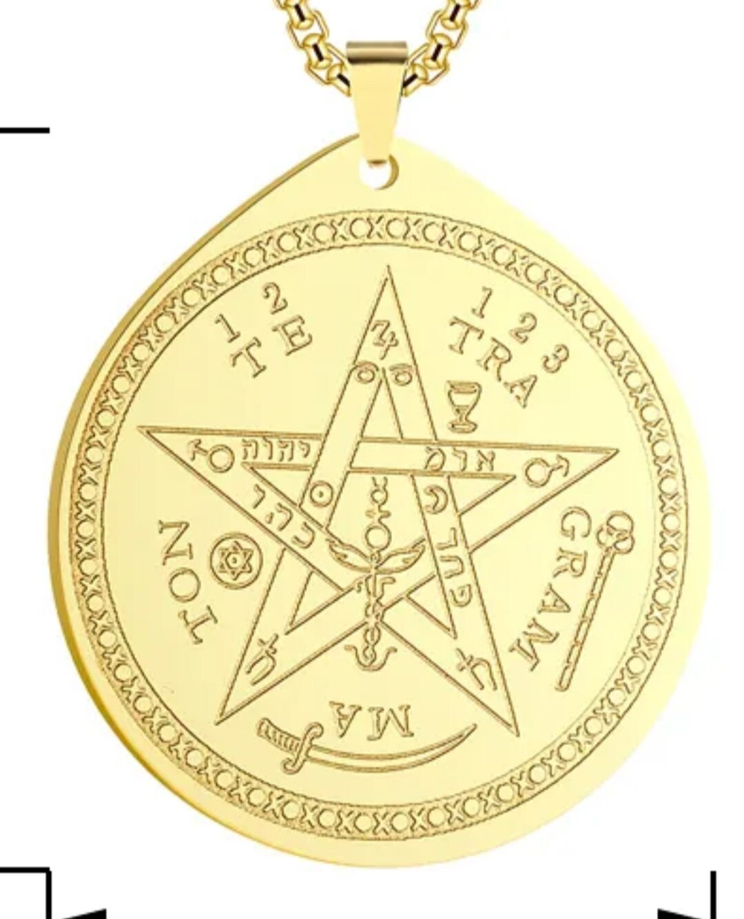 Gold Stainless Steel Tetragrammaton - Etsy