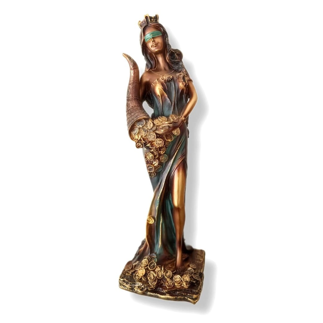 Statue of the Goddess of Fortune, Good Luck and Wealth 29 Cm, Greek ...