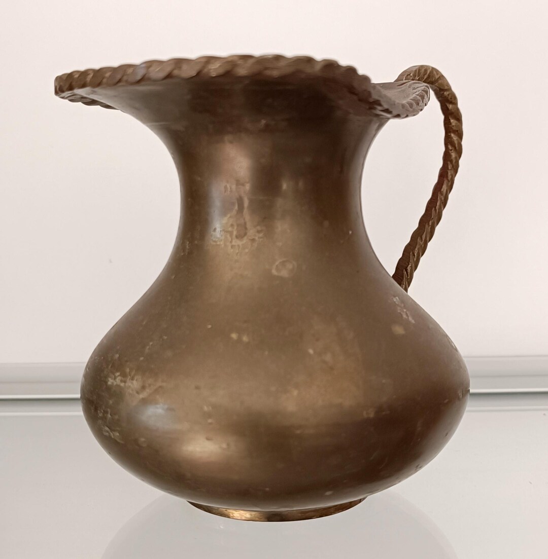 Large Antique Bronze Jug 13 Cm - Original Vintage Spiritual Decoration ...