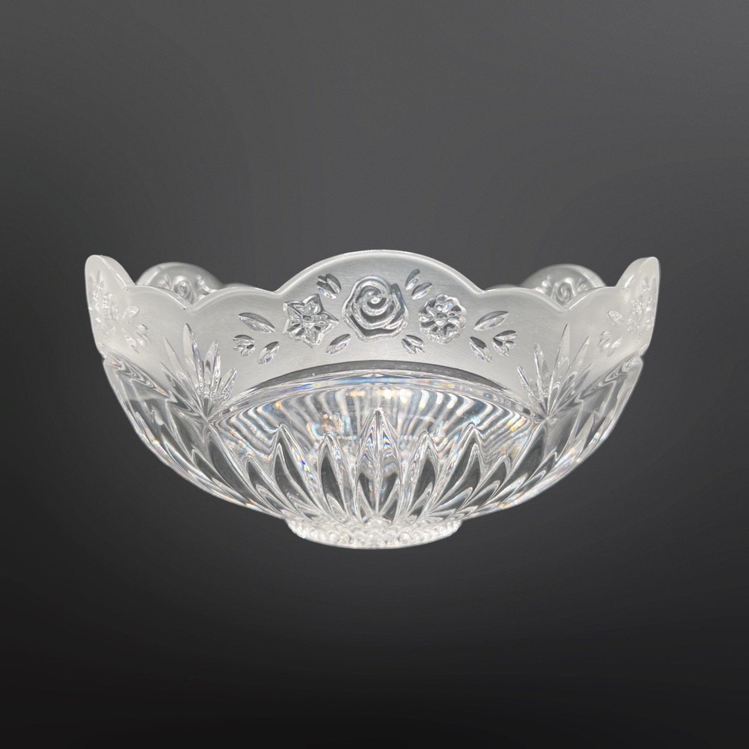 Oneida Serving Bowl, Southern Garden Pattern, Oneida, Glass Crystal ...