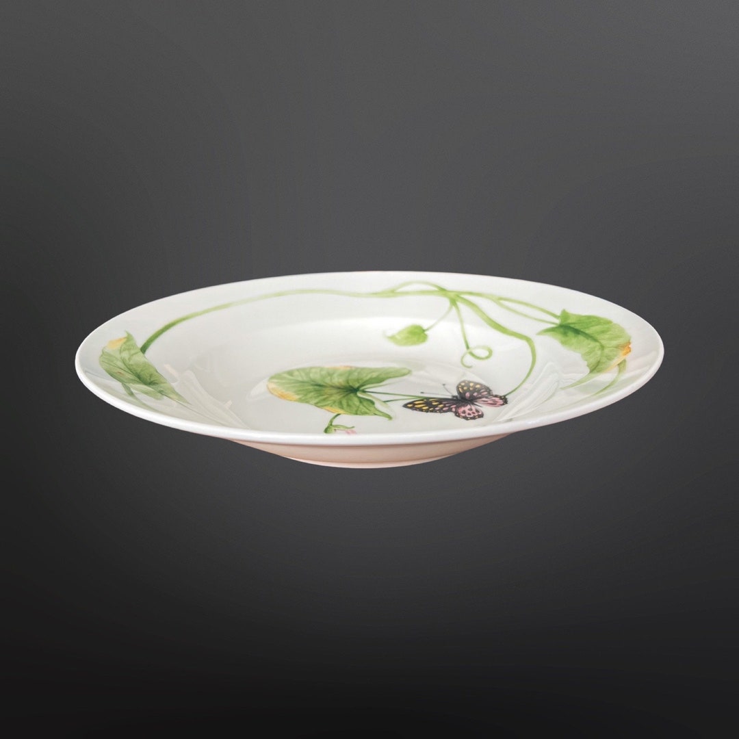 American Atelier Lily Pad 5248 Soup Bowls, 9 in Bone China Lily Pad ...