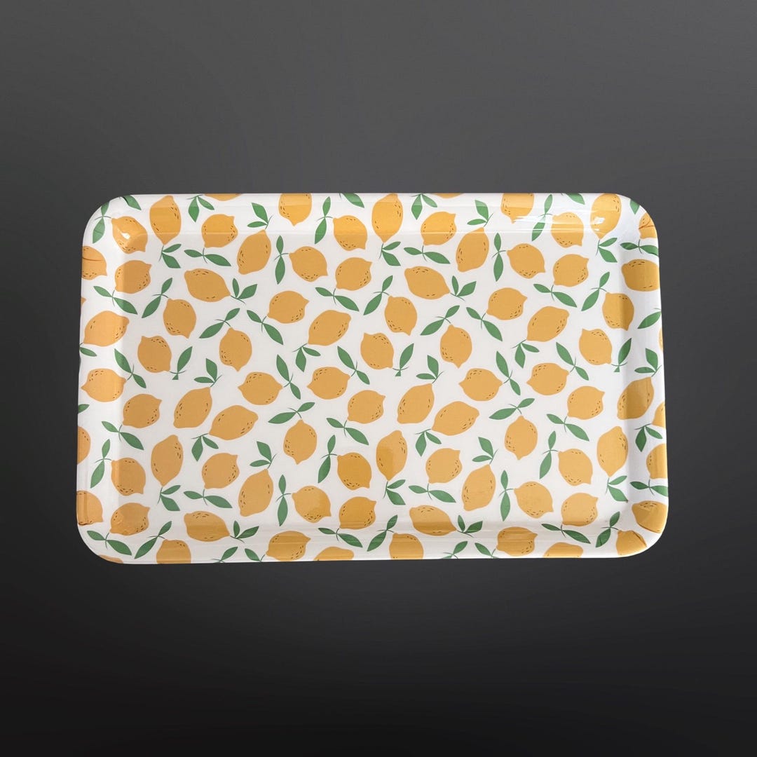 Cute Plastic Lemon Serving Tray, Bright Cheery Lemon Tray, Small 11.75 ...
