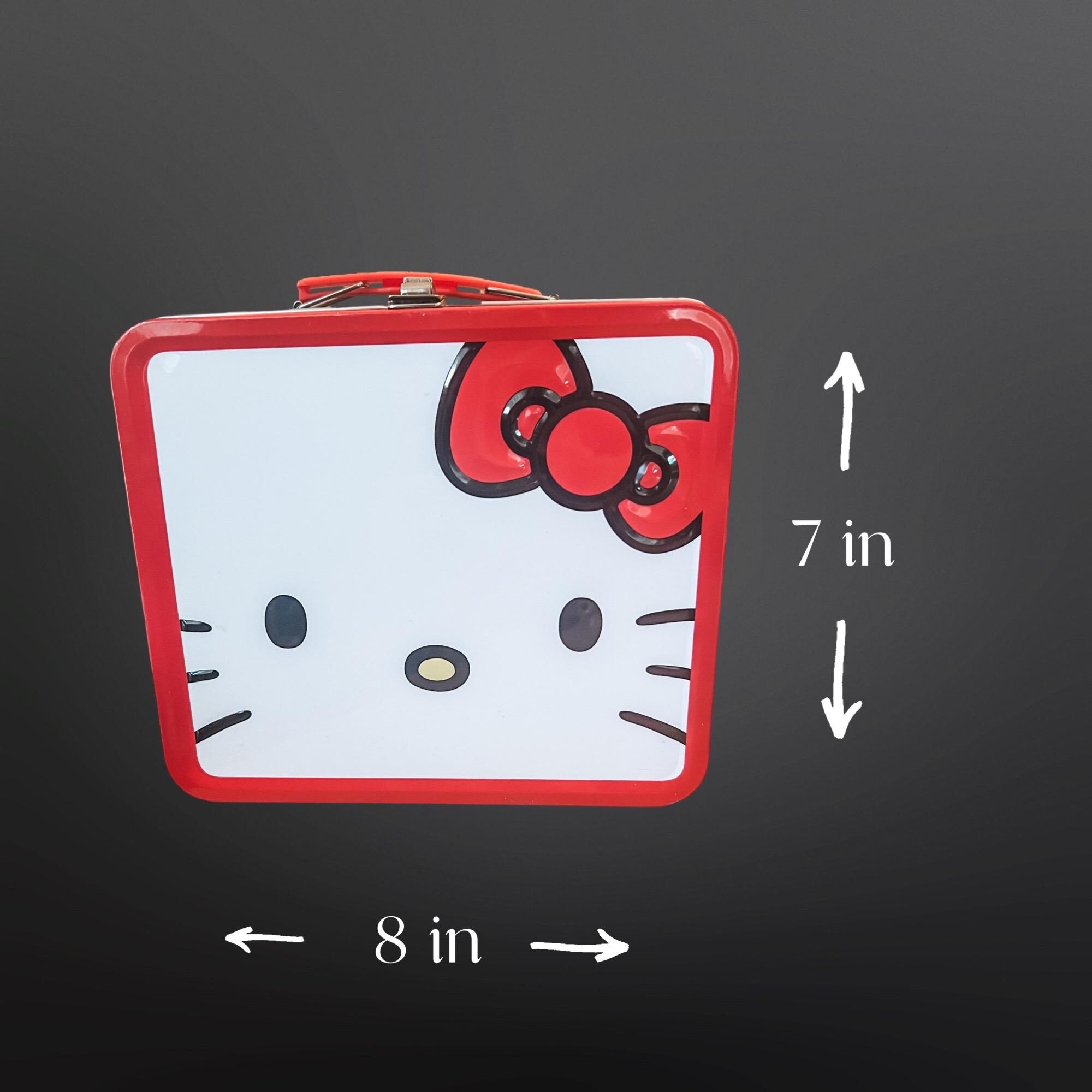 Hello Kitty Lunch Box, Black White Red Metal Hello Kitty Lunch Box ...