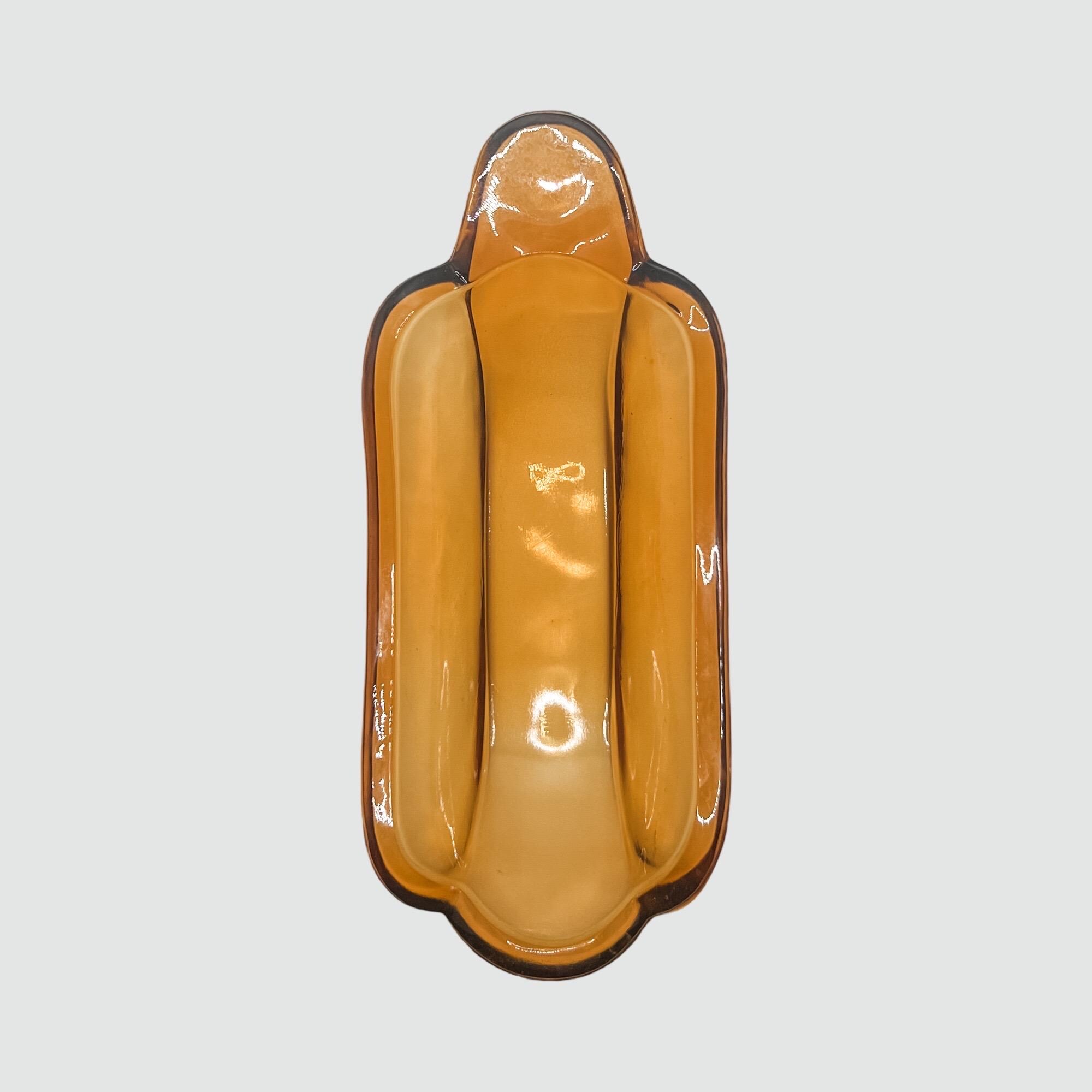 Vintage Amber Banana Split Dishes, Indiana Glass Banana Split Bowl, Set ...