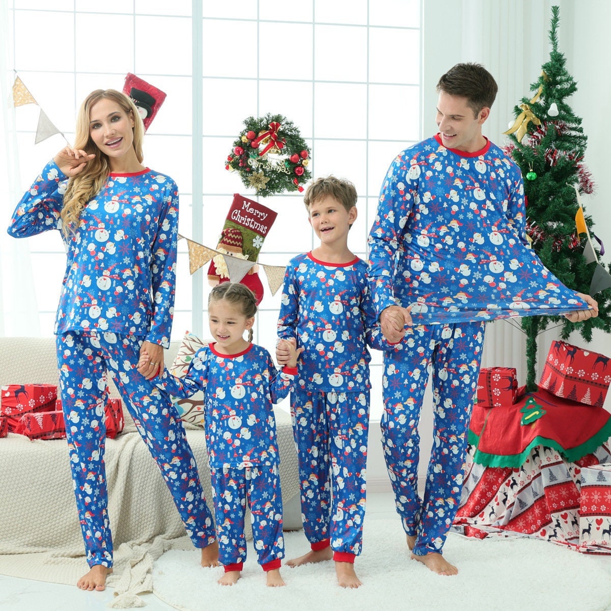 Blue Matching Pajamas - Etsy