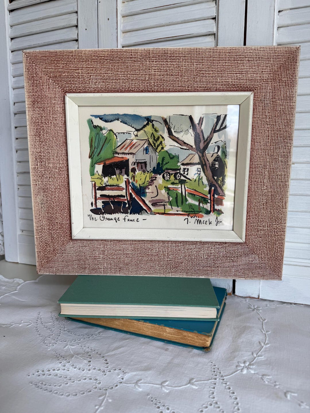 Vintage Signed Thomas Meek Jr Watercolor Lithograph on Paper, “the ...