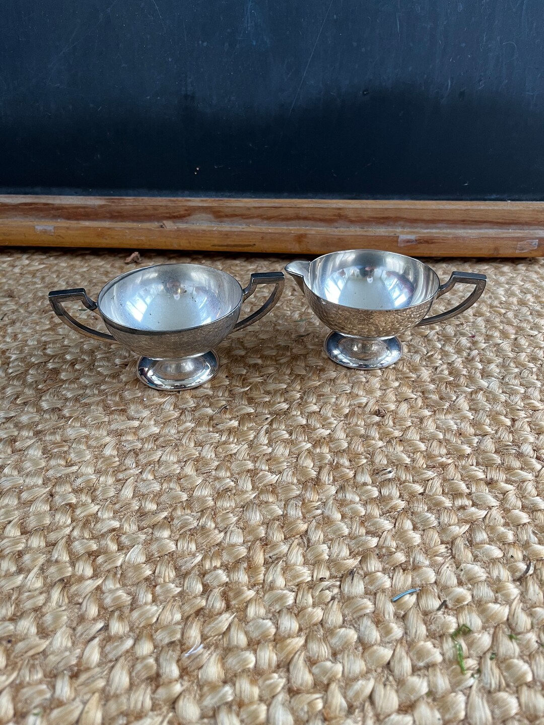 Vintage Benedict Silver Sugar and Creamer Set, 1916, EPNSBMM - Etsy