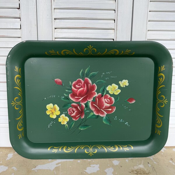 Tole Painted Tray - Etsy