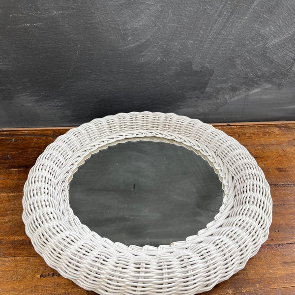 Round Wicker Mirror - Etsy