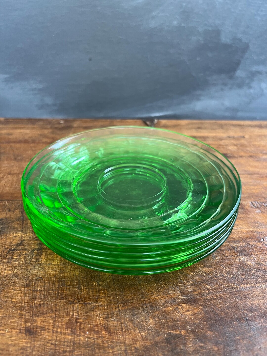 Vintage 1930's Anchor Hocking Block Optic 5.5” Saucer, Small Plate ...