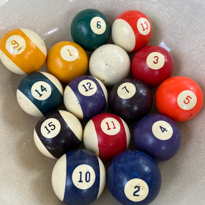 Vintage Pool Balls - Etsy