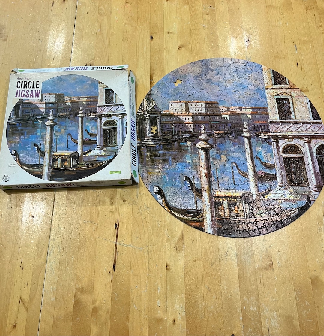 Vintage 1965 Saalfield Circular Jigsaw Puzzle, Venetian Splendor, Gift ...