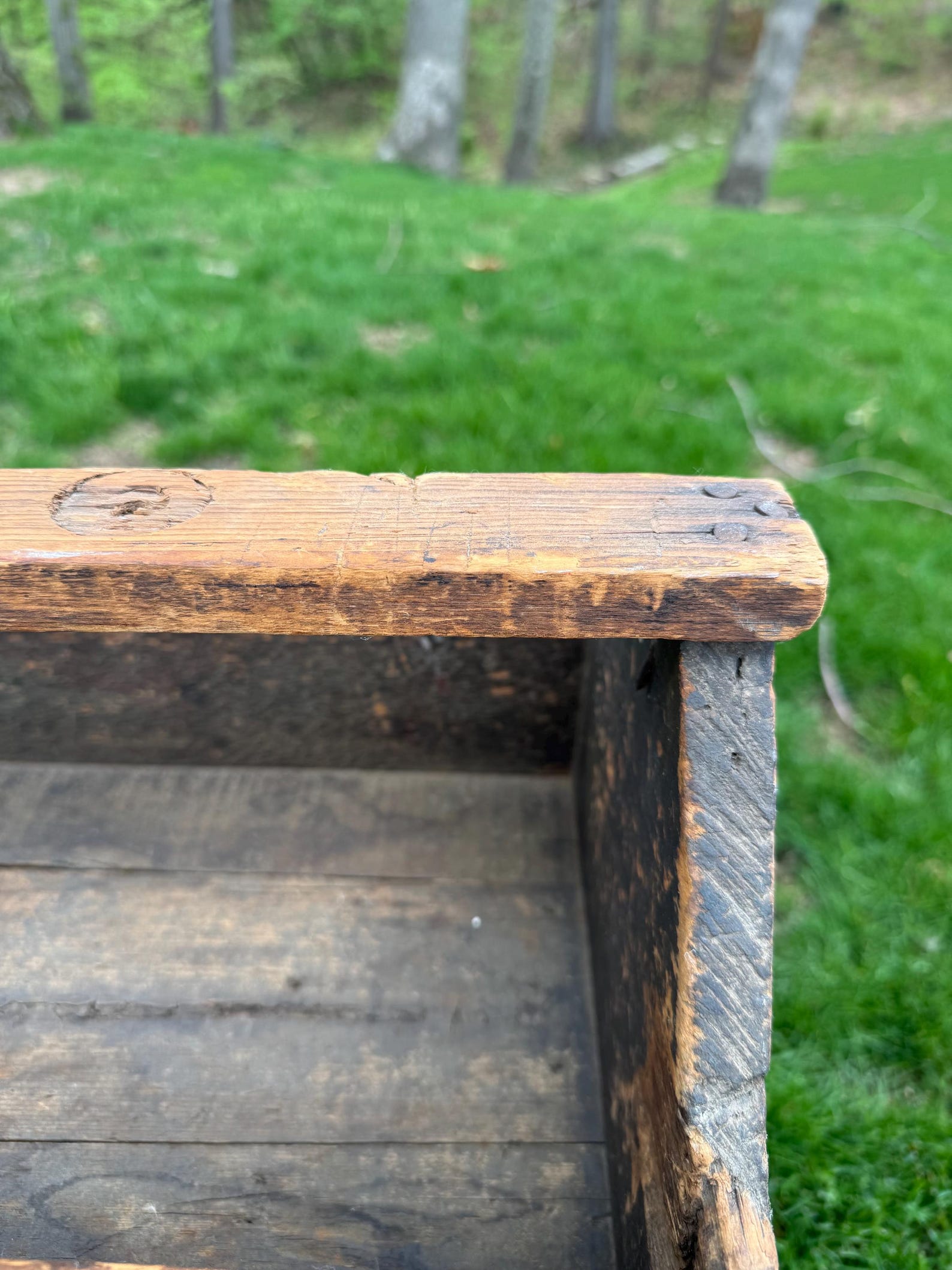 Vintage Wooden Tool Caddy With Handle, Gardeners Caddy, Storage Box ...