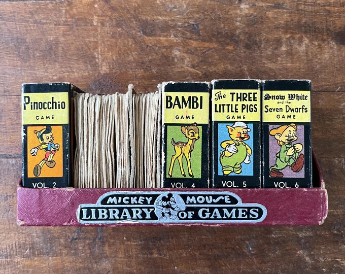 Vintage 1946 Russell Mickey Mouse Library of Games Card Game Set ...