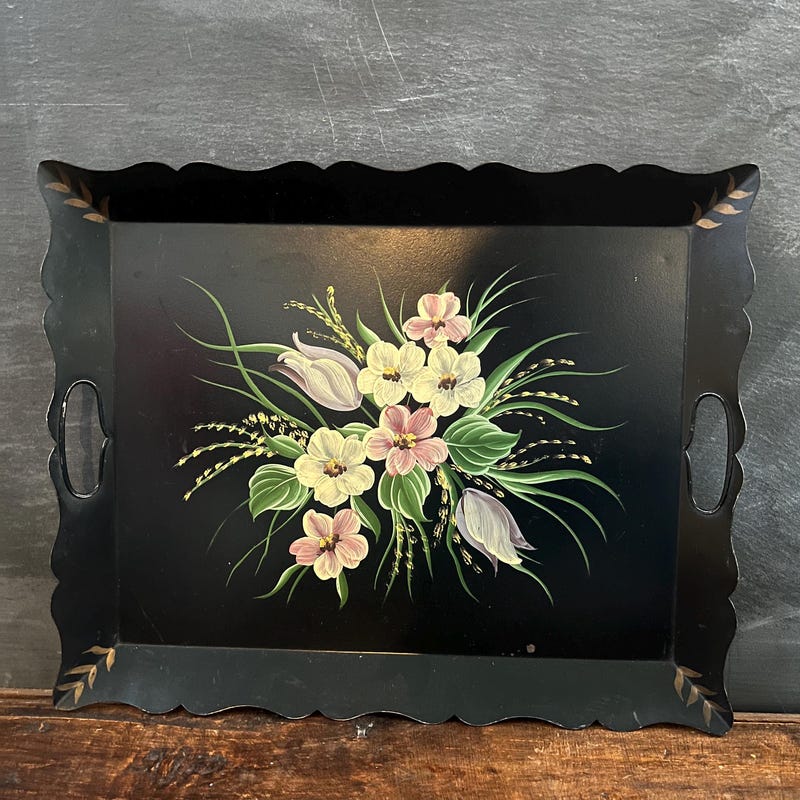 Tole Painted Tray - Etsy