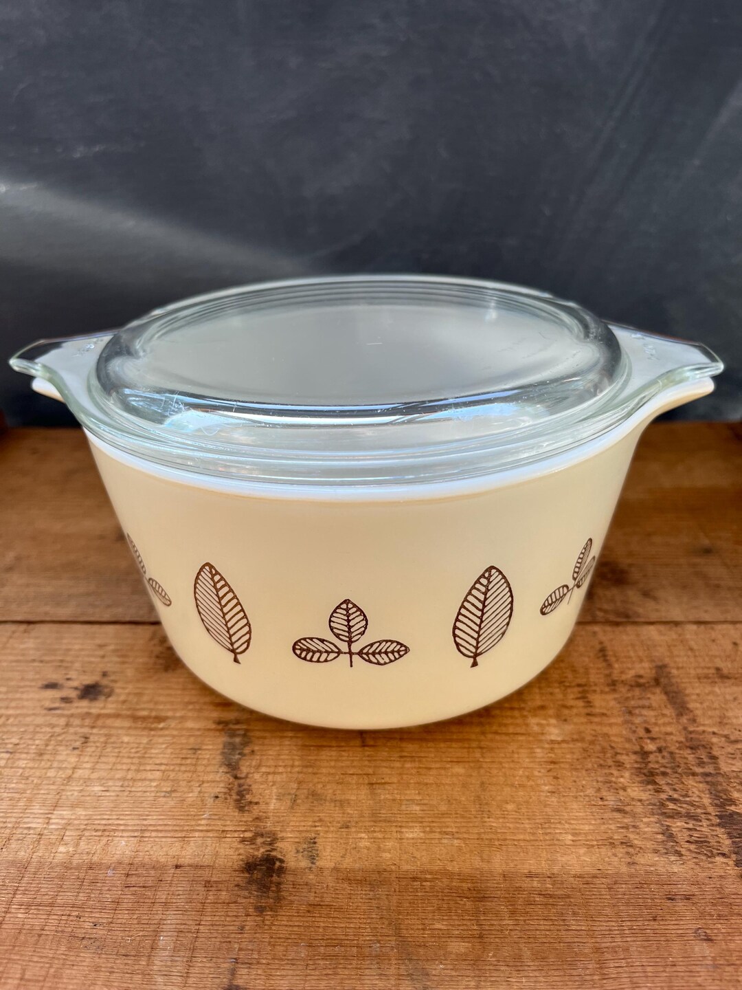 PYREX Gold Leaf Buffet Twins 473 1 Qt Casserole Dish With Lid 470 C - Etsy