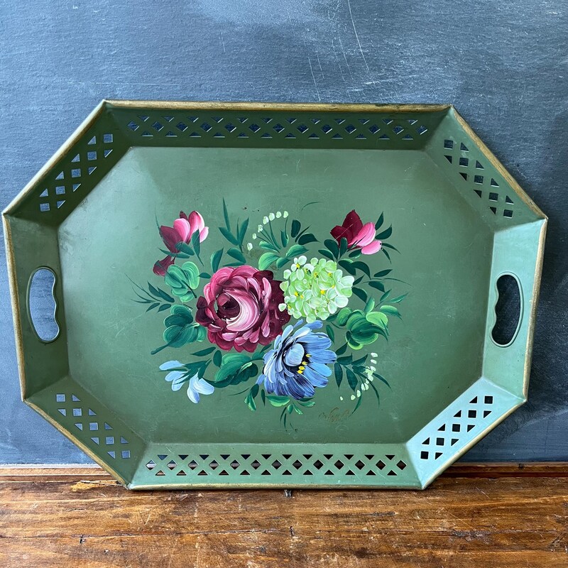 Tole Painted Tray - Etsy