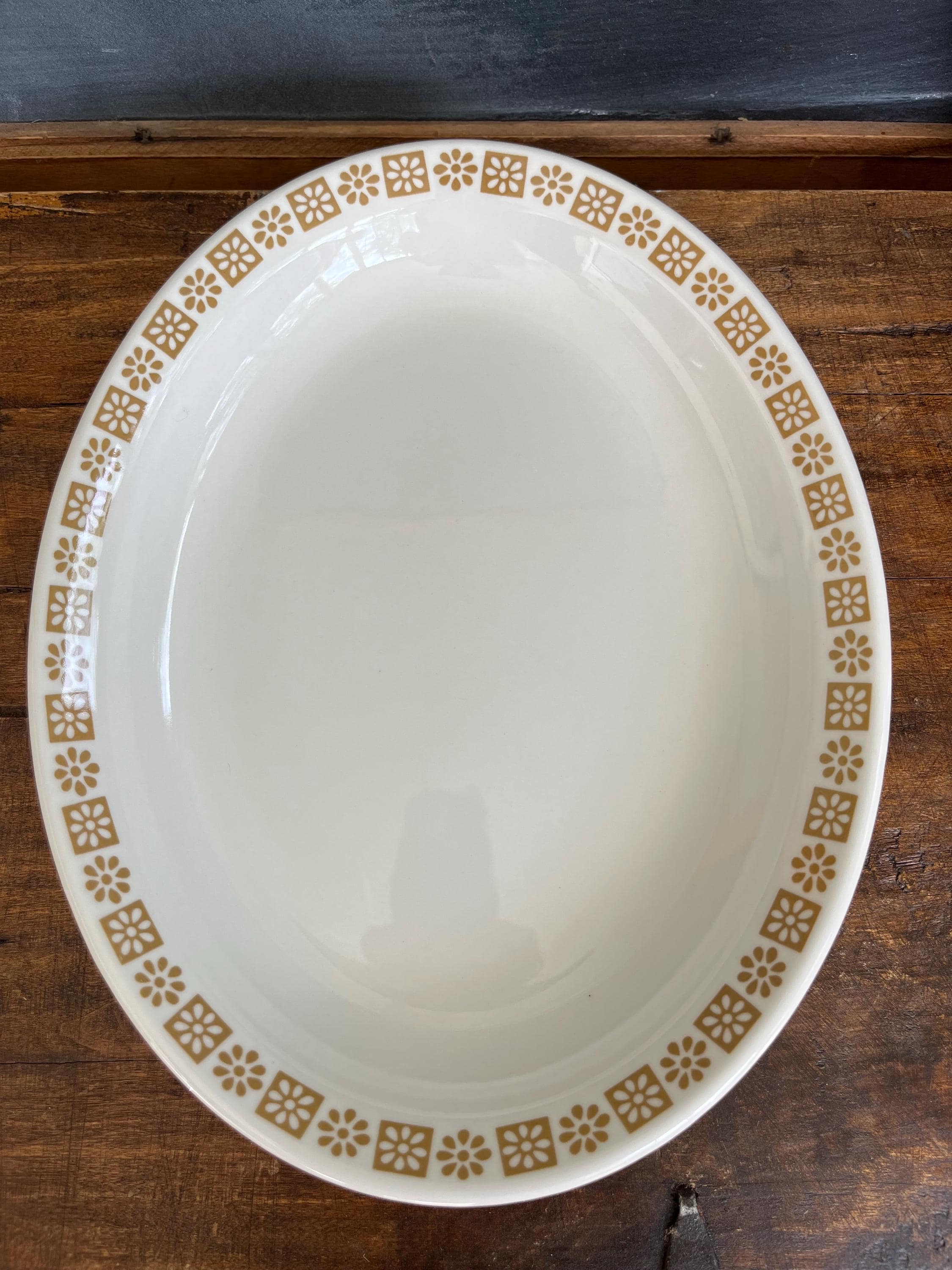 Vintage Shenango China 11” Oval Platter, Yellow Daisy Pattern, Daisy ...