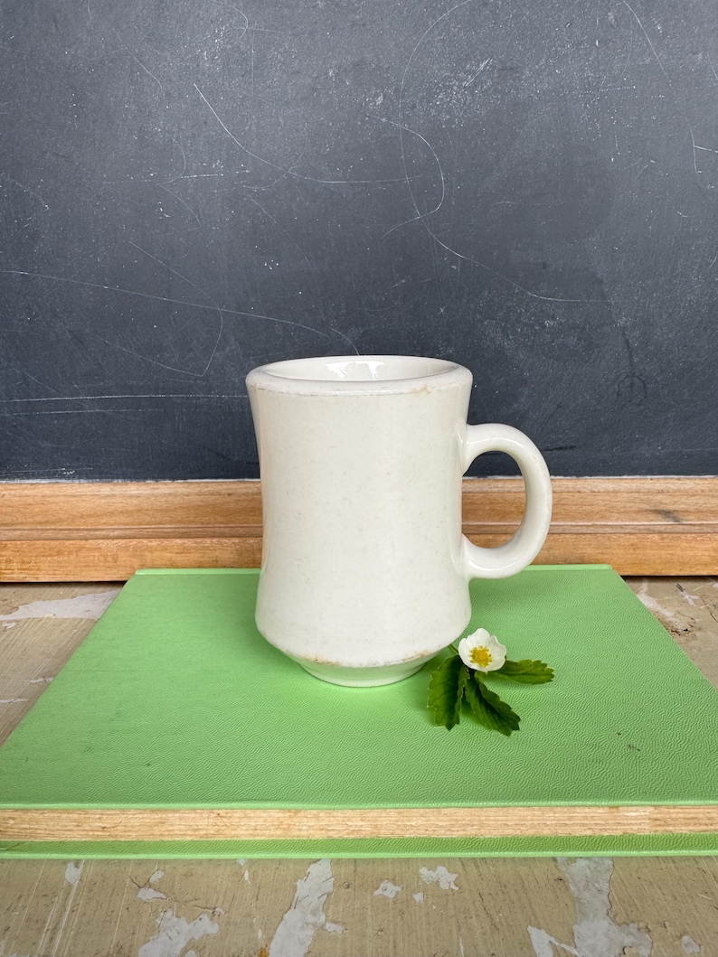 Vintage White Diner Mug, Restaurant Ware, Coffee Mug, Ironstone Mug ...