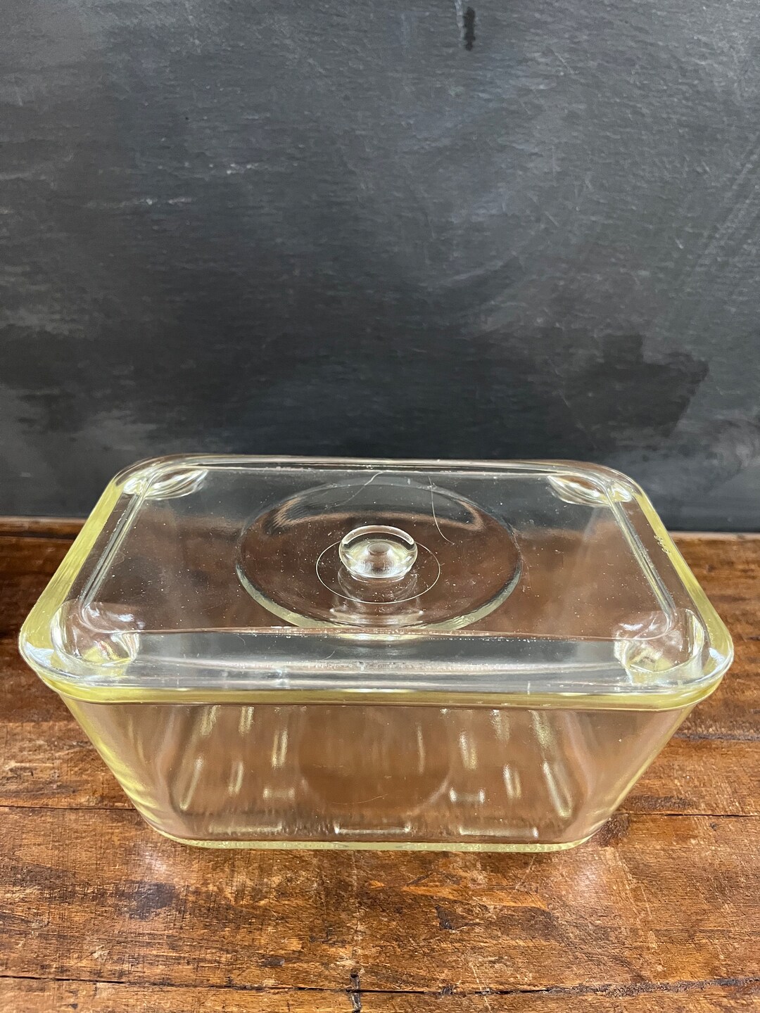 Glasbake Clear Glass Fridge Container, Lid With Handle, 805, Retro ...