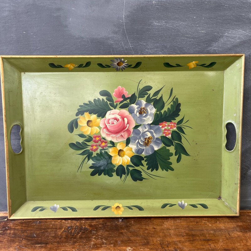 Tole Painted Tray - Etsy