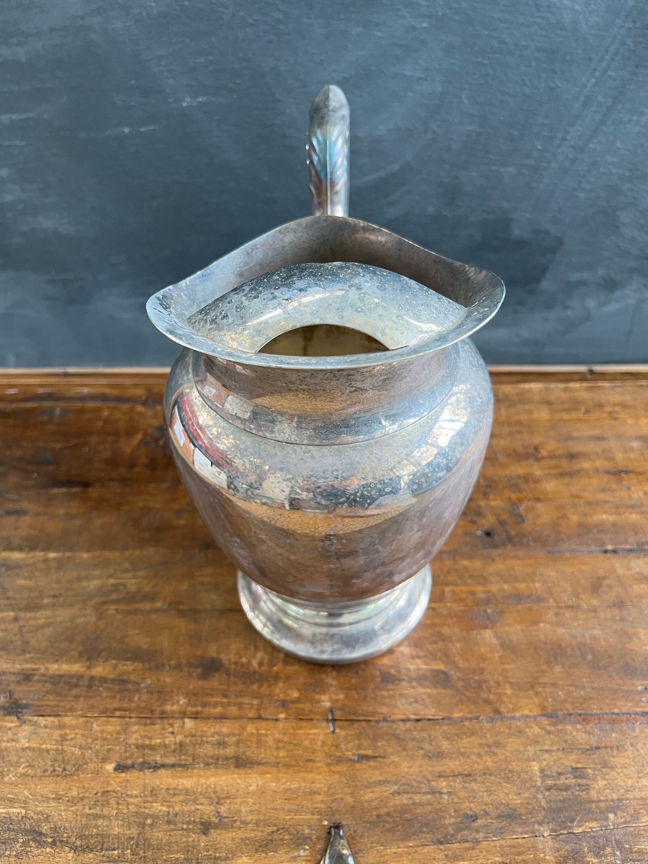 Vintage Oneida Silver Pitcher With Ice Lip, Vintage Pitcher, Water ...
