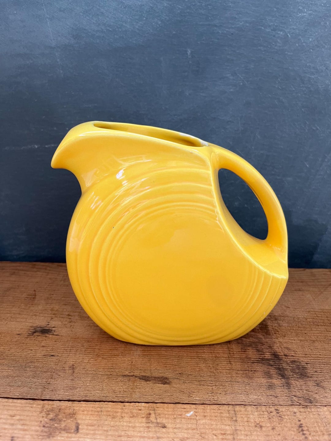 Fiestaware Daffodil or Sunflower Yellow Disc Pitcher, Small Pitcher - Etsy