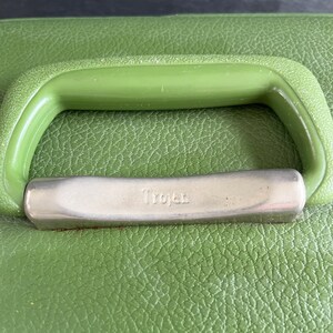 Vintage Trojan Green Train Case, Green Quilted Interior, Vintage ...