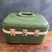 Vintage Trojan Green Train Case, Green Quilted Interior, Vintage ...