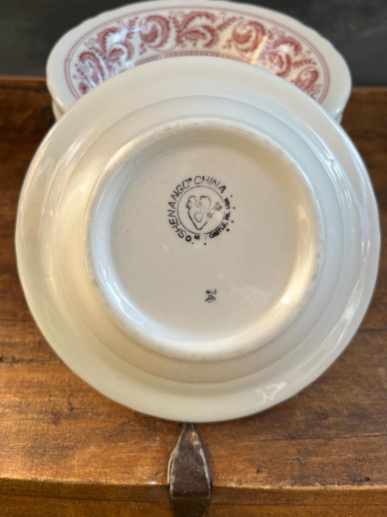 Vintage Shenango China Red Peppercorn 6.25” Soup Bowl, Cereal Bowl ...