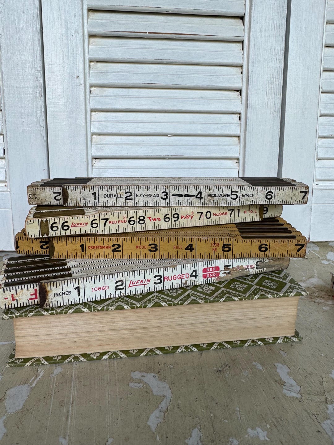 Vintage Folding Carpenters Rulers, 72”, Lufkin Rugged Red, Craftsman ...