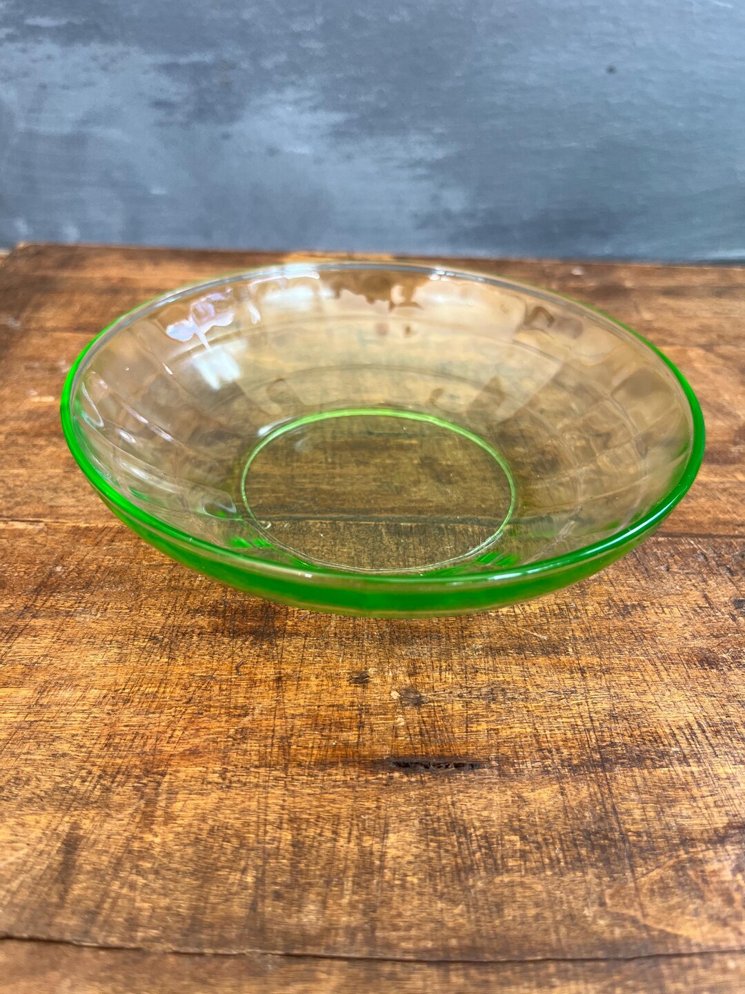 Vintage 1930's Anchor Hocking Block Optic Cereal Bowl, Green Depression ...