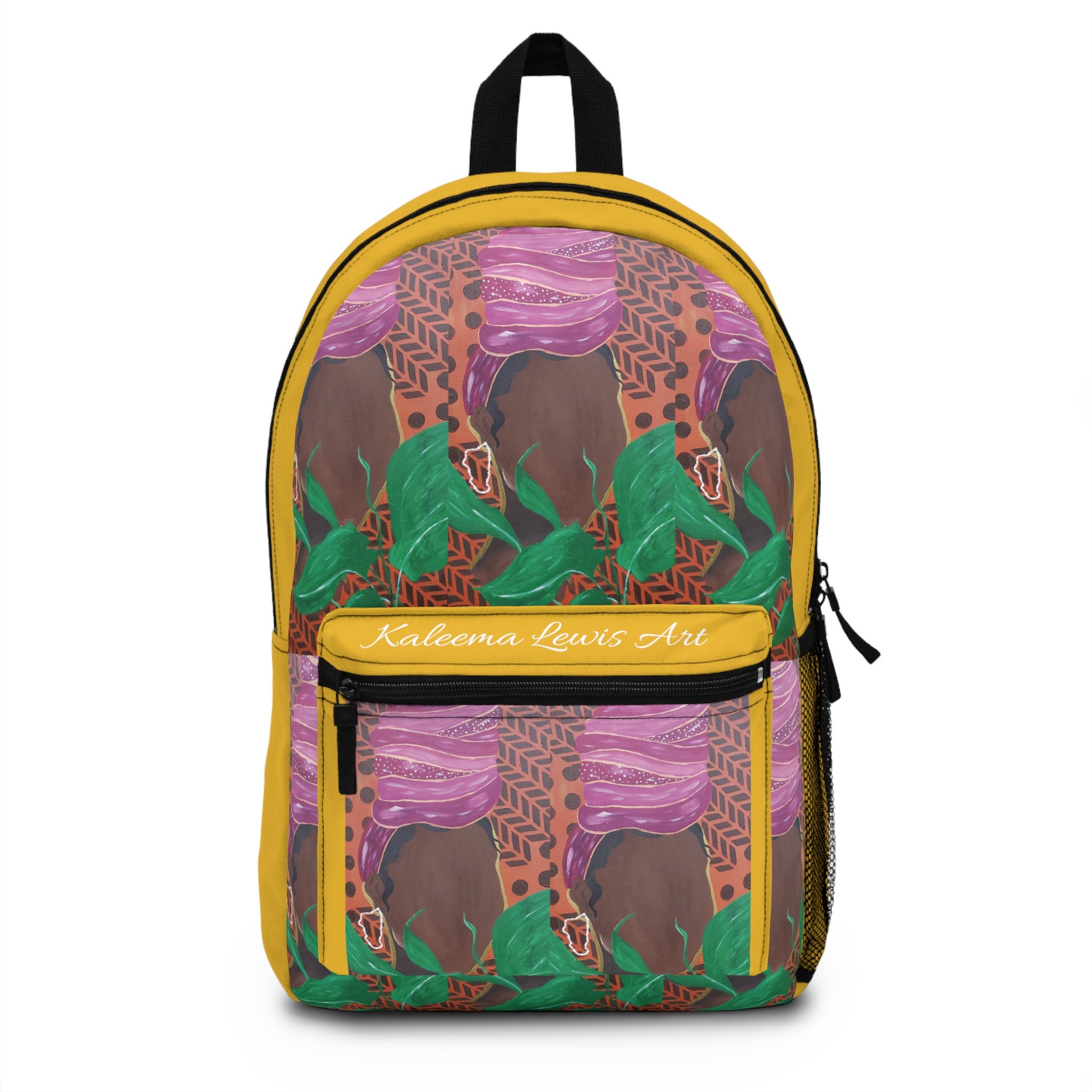 Taraji Backpack yellow Black Girl Back to School Backpack/ Bookbag Gift ...