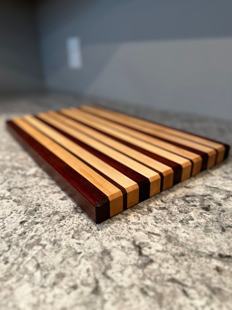 Cutting Board Edge Grain. Wood Maple, Padauk, and Walnut. Size 17 3 ...
