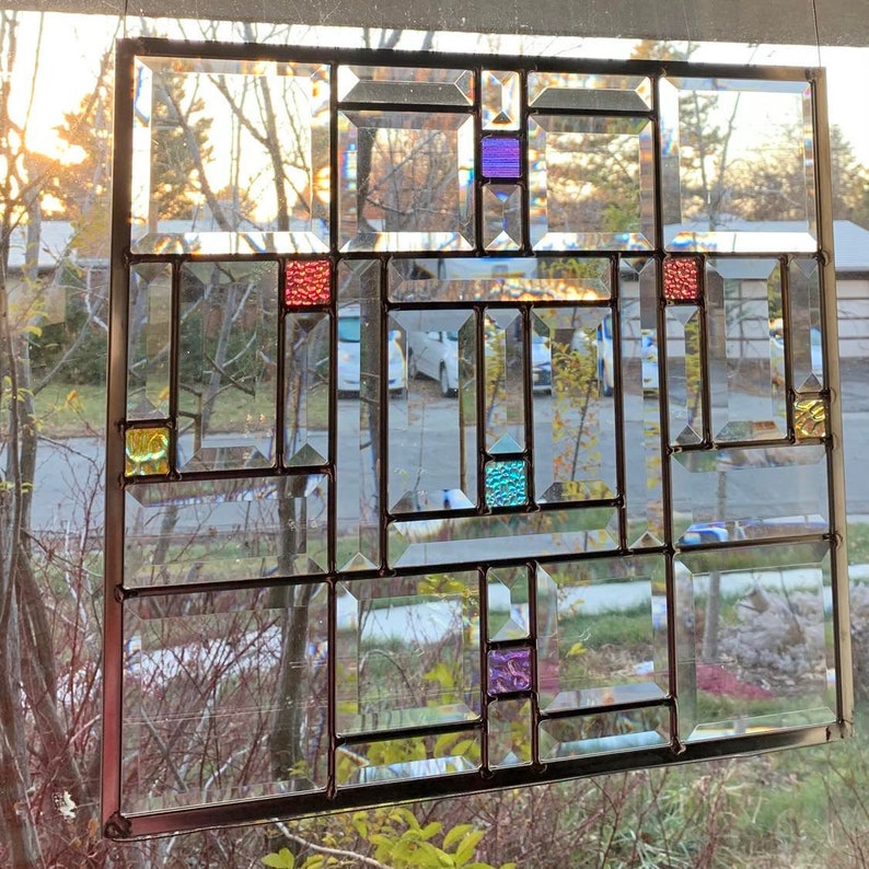 Custom Beveled Leaded Stained Glass With Magical Dichroic Color Pops ...