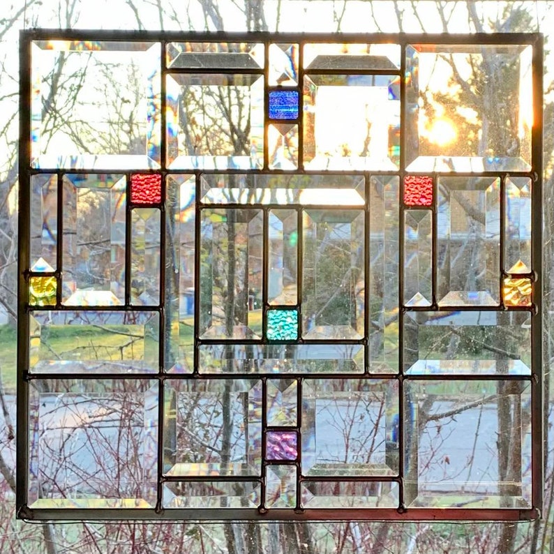 Custom Beveled Leaded Stained Glass With Magical Dichroic Color Pops ...