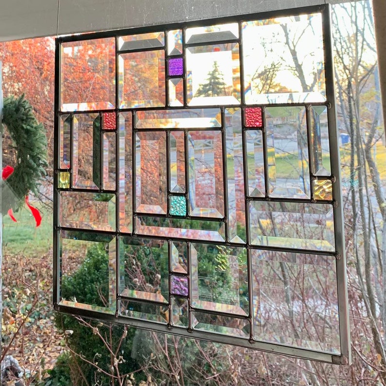 Custom Beveled Leaded Stained Glass With Magical Dichroic Color Pops ...