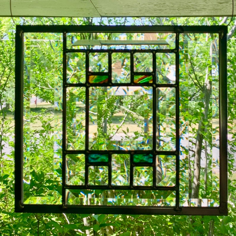 Sweet Little Stained Glass Window With Bevels for Rainbows and Dichroic ...