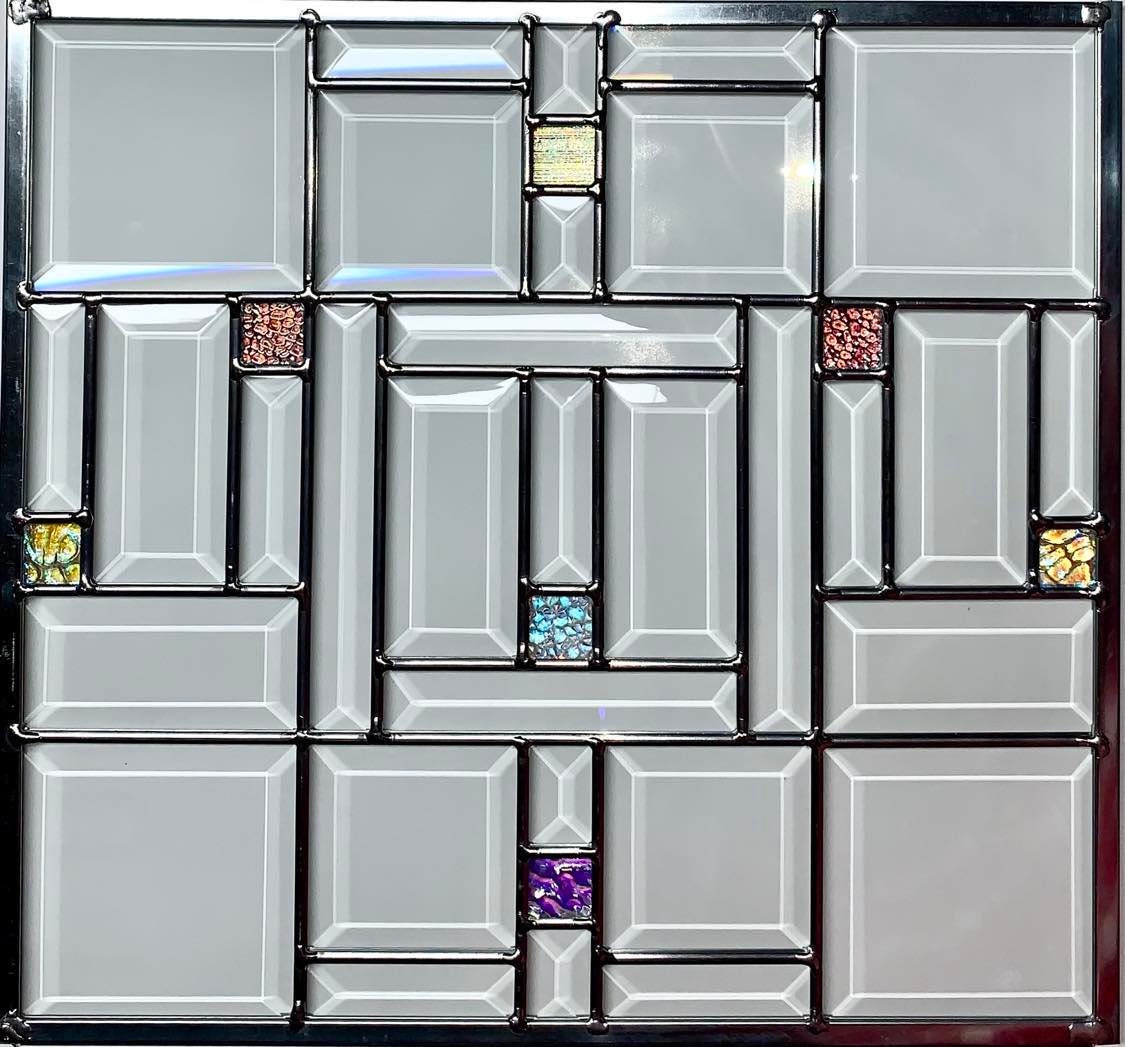 Custom Beveled Leaded Stained Glass With Magical Dichroic Color Pops ...