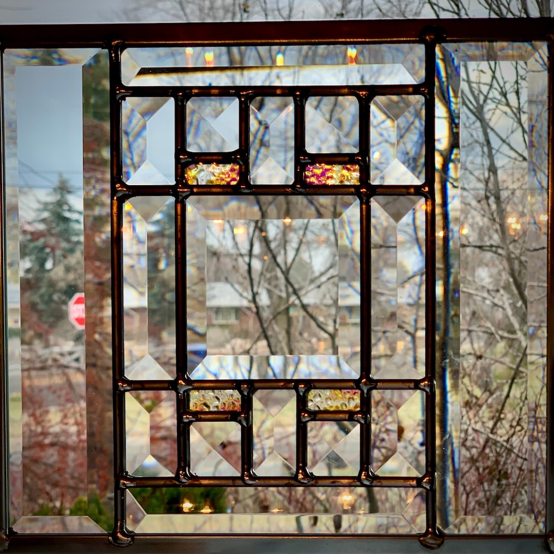 Sweet Little Stained Glass Window With Bevels for Rainbows and Dichroic ...
