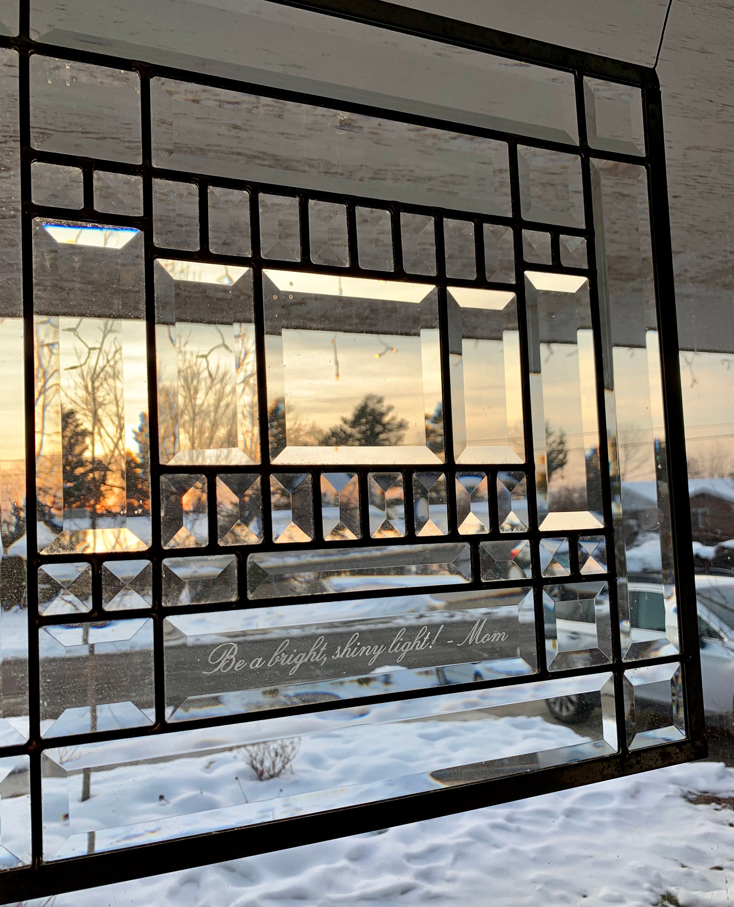 Your Message in Glass. Understated Engraving Makes This Window an ...