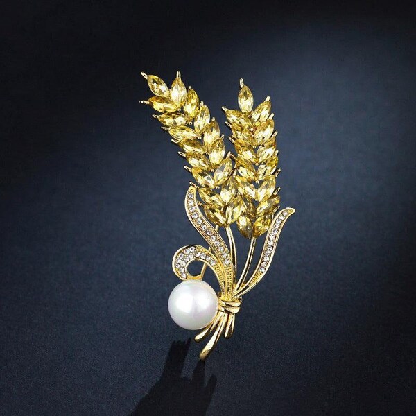 Wheat Brooch - Etsy