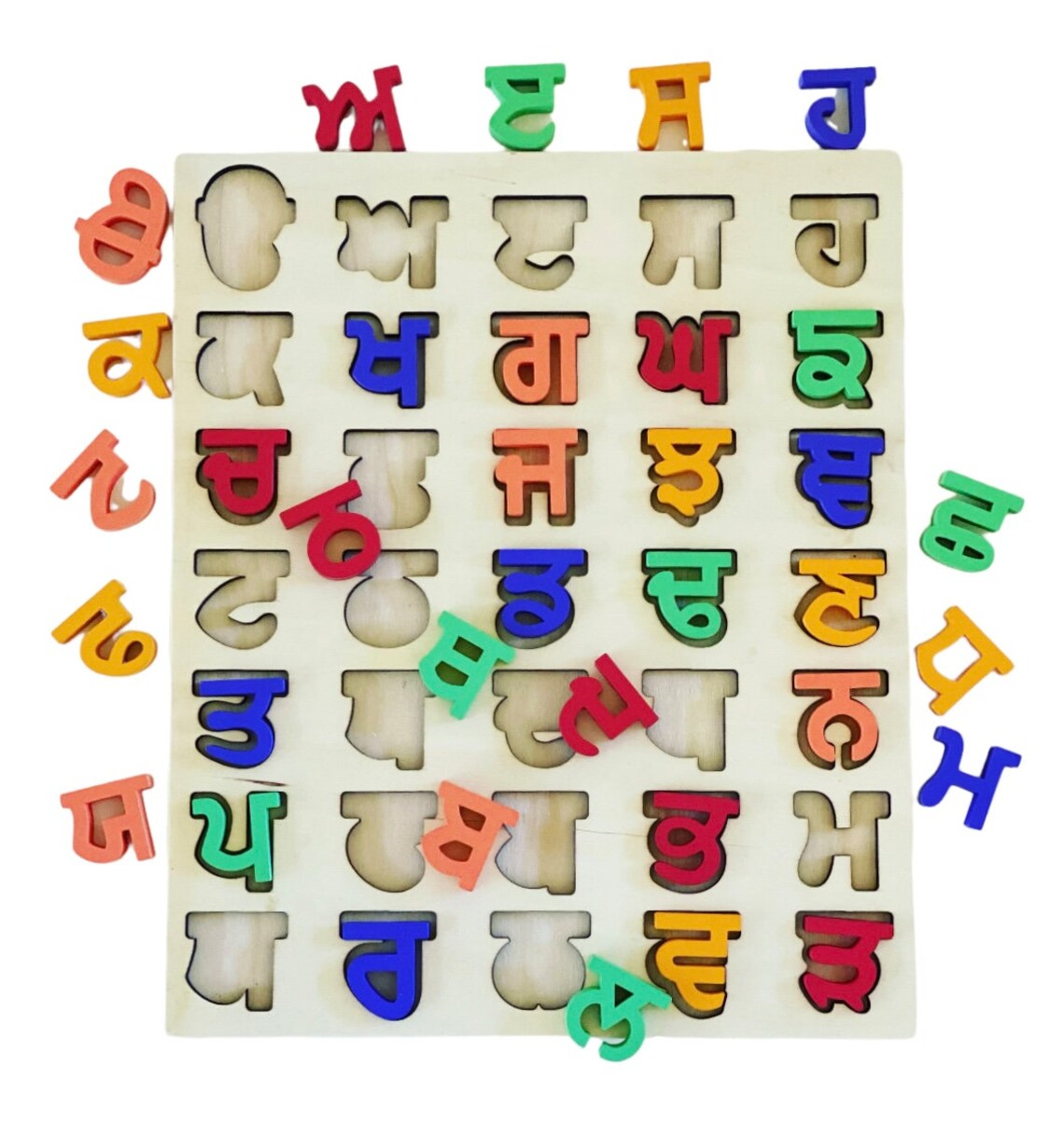 Punjabi Alphabet Puzzle Punjabi Letters ੳ ਅ ੲ Punjabi - Etsy