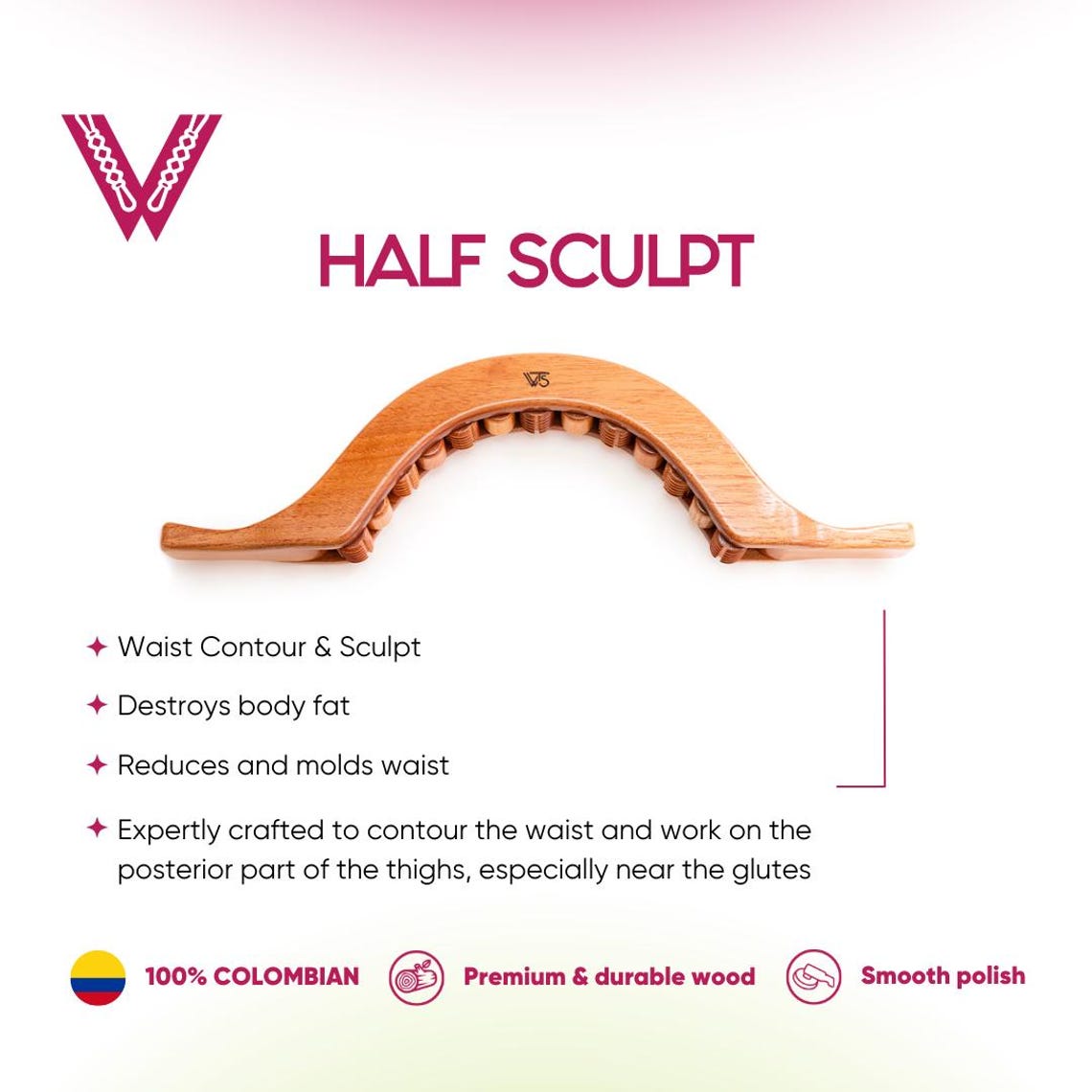 Colombian Wood Therapy Massage Tool – Maderoterapia Shaper for Abdomen ...