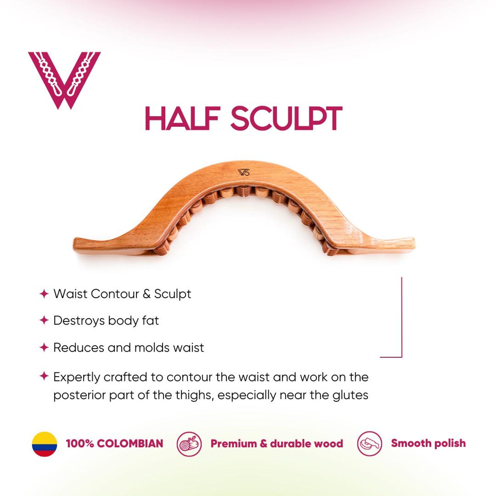 Colombian Wood Therapy Massage Tool – Maderoterapia Shaper for Abdomen ...