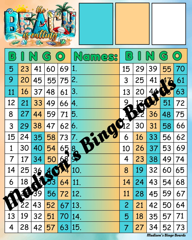 5 Pack of Double Action Bingo Boards Mixed 15 Line, 75 Balls - Etsy