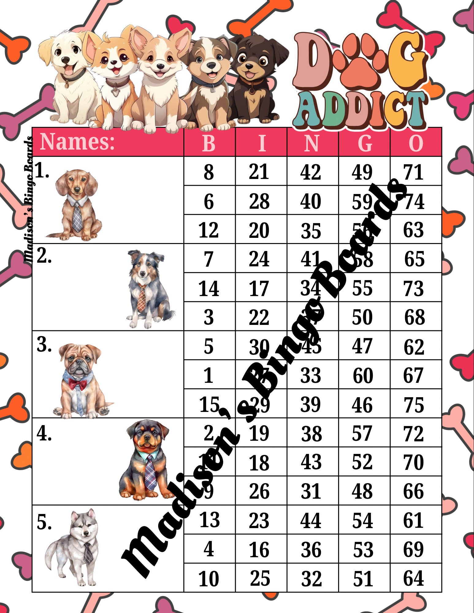 10 Block Bingo Boards in Mixed ONLY - Etsy