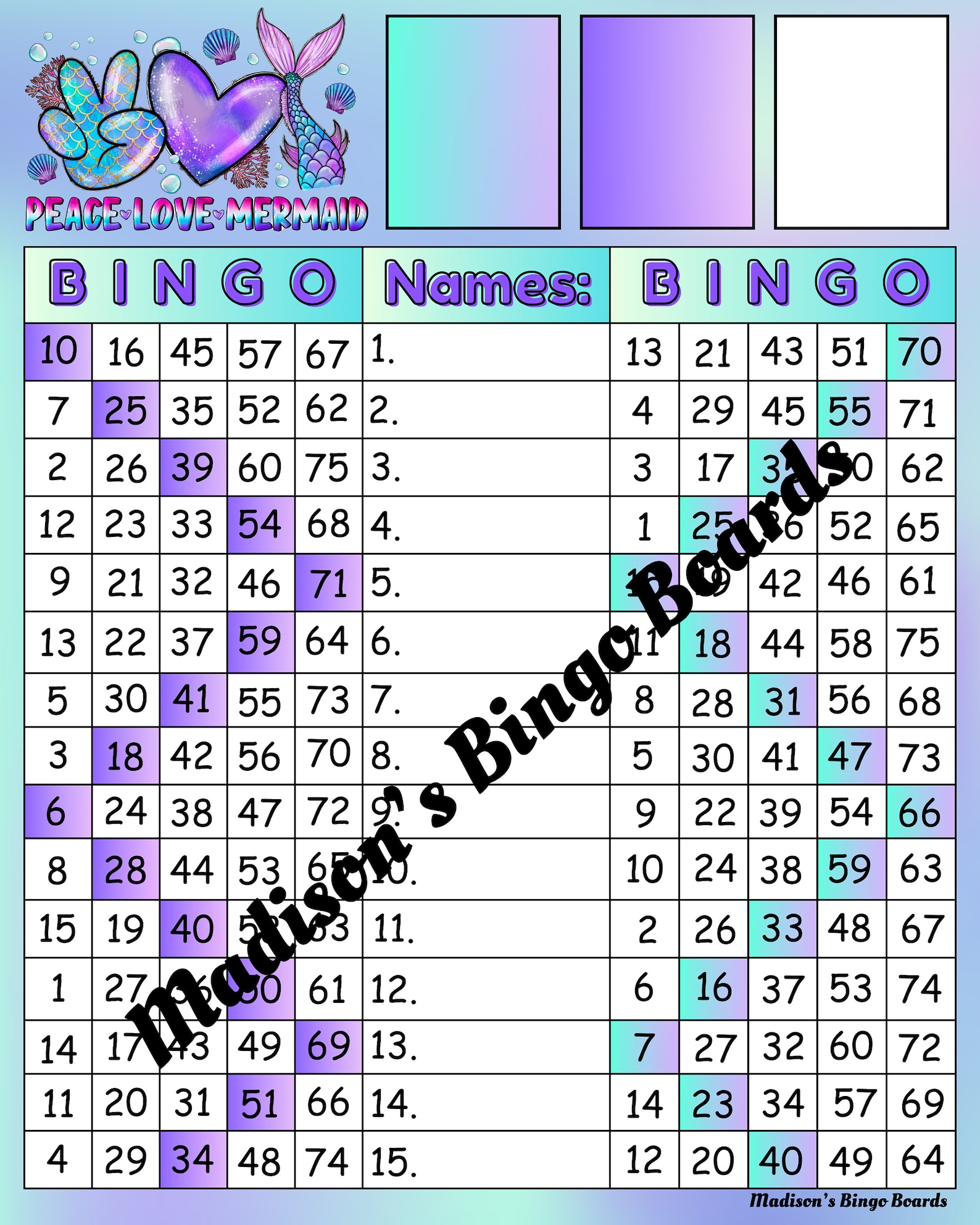 5 Pack of Double Action Bingo Boards Mixed 15 Line, 75 Balls - Etsy