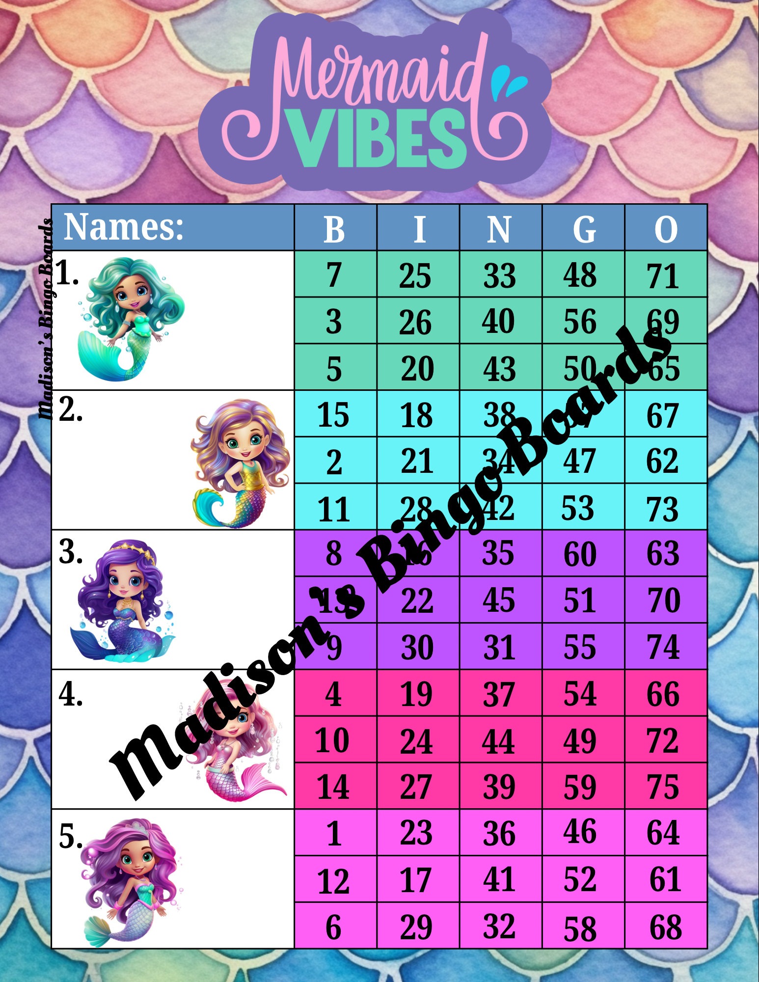 10 Block Bingo Boards in Mixed ONLY - Etsy