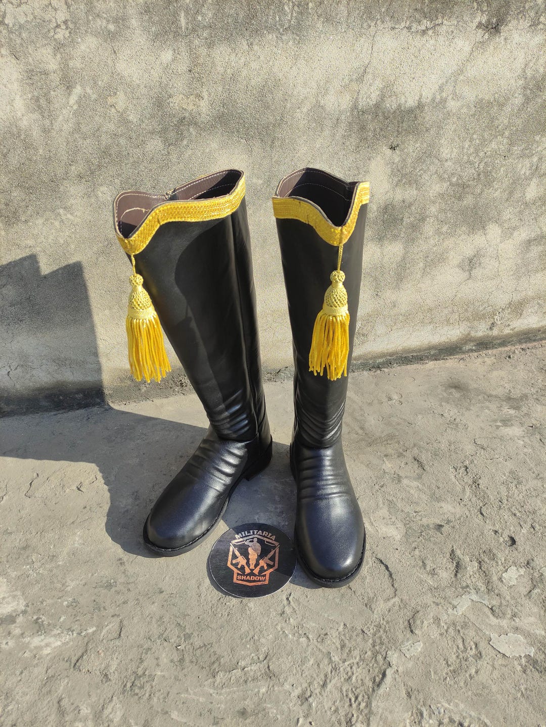 Custom Hessian Riding Boots With Leather Sole Hobnails – Military Style ...